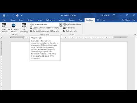 EndNote: How to Change Citation Styles