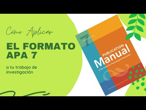 Cómo aplicar el FORMATO APA 7 a tu trabajo de investigación