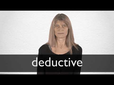 DEDUCTIVE - Meaning & Translations | Collins English Dictionary