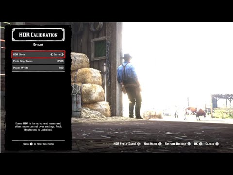 Red Dead Redemption 2 - PS5 - in game HDR setting - Sony Bravia x900h xh90 Full Array LED