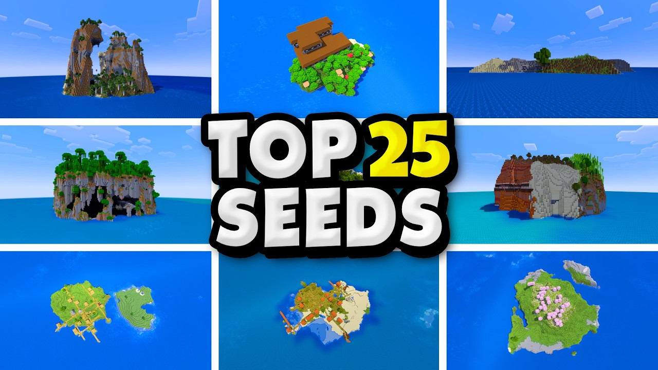 Top 25 SURVIVAL ISLAND SEEDS For Minecraft 1.21.10!