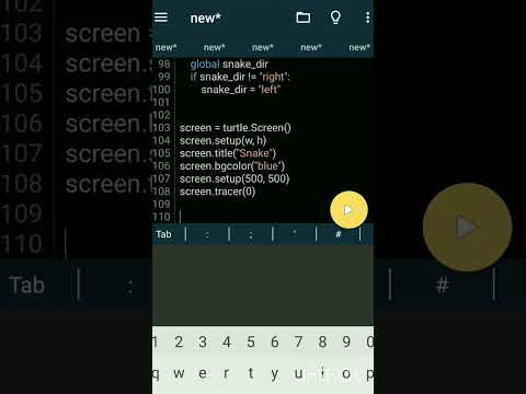 To create a snake game by using python#coding #python