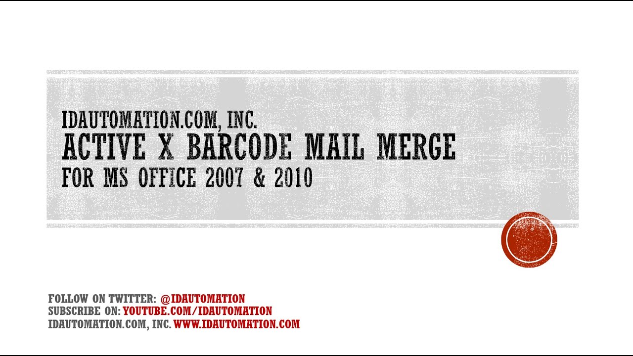 How to #WordMailMergeBarcodes using the Barcode ActiveX Control