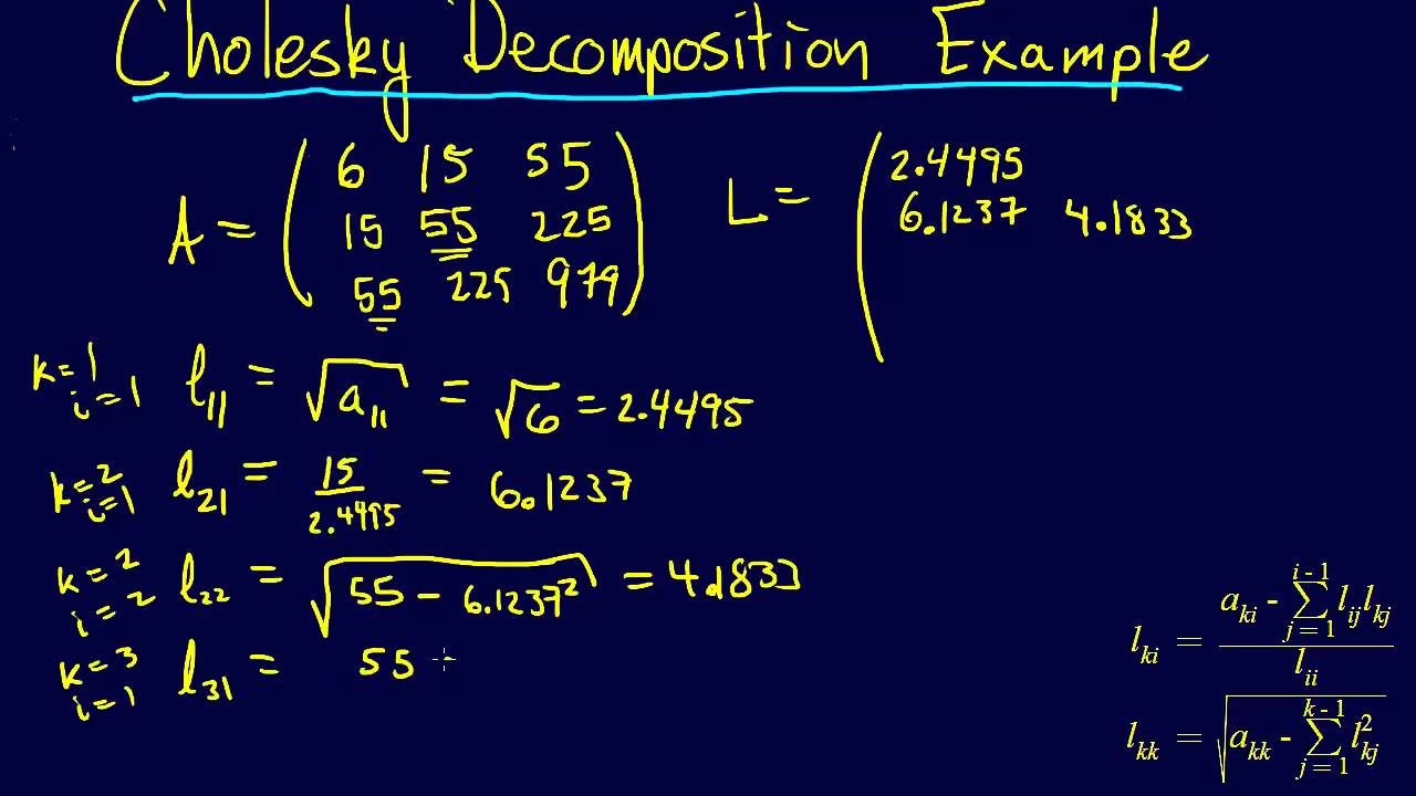 3.4.4-Linear Algebra: Cholesky Decomposition Example