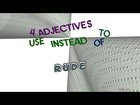 rude - 4 adjectives which are synonyms of rude (sentence examples)