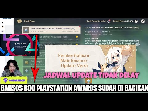 v3.3 Tidak DELAY !!! Buruan Ambil Ada Bansos 800 Primogems Genshin Impact v3.2