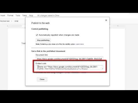 How to embed Google Docs into Blogger