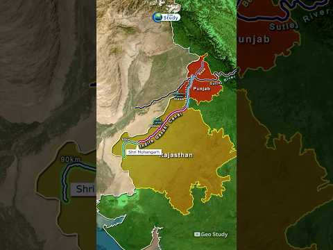 Indira Gandhi Canal ( इन्दिरा गाँधी नहर ) Rajasthan | Indian Geography #geography #mapanimation