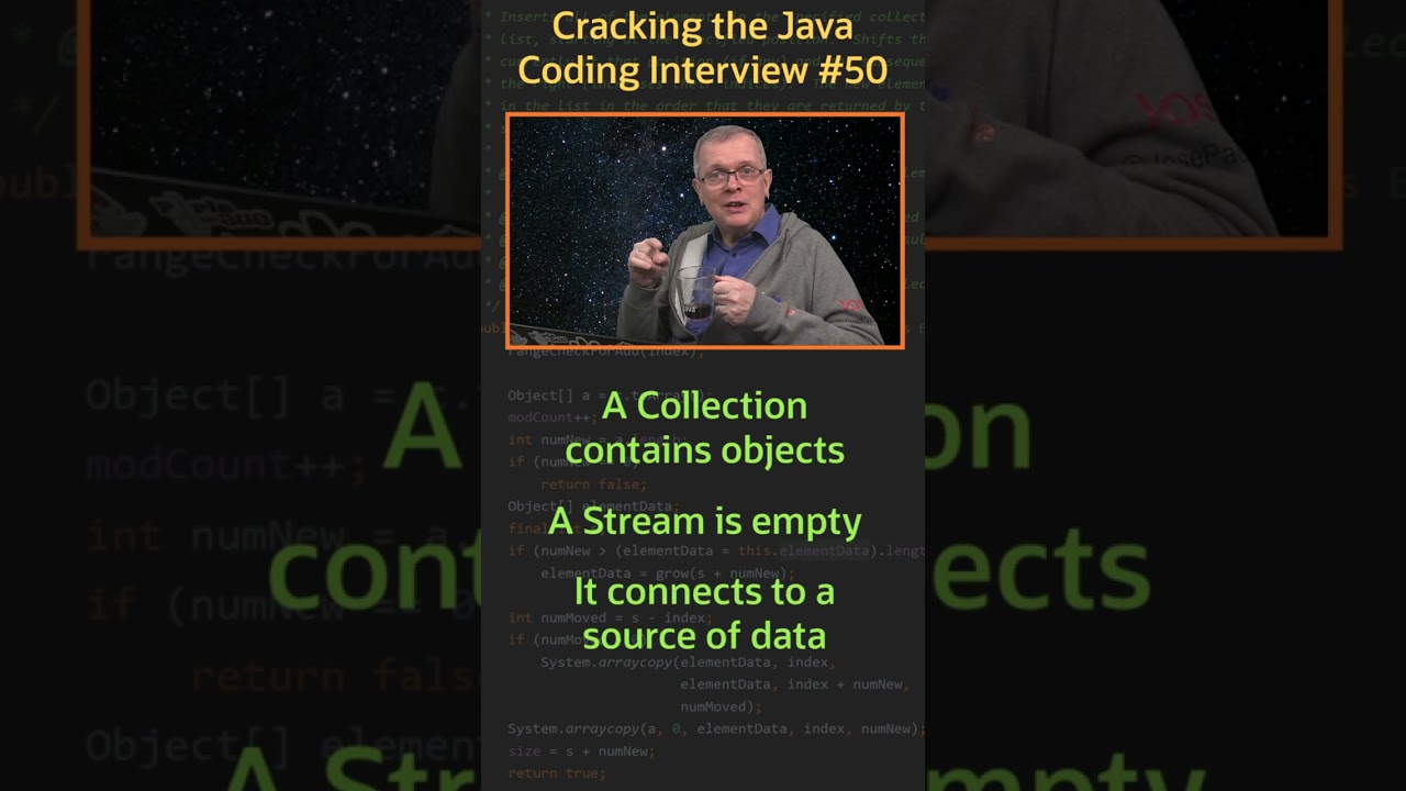 What is the difference between a Collection and a Stream? - Cracking the Java Coding Interview