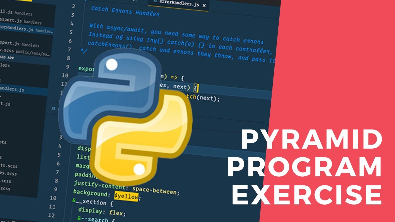 Python Beginners Tutorial | #4 Pyramid Program Exercise