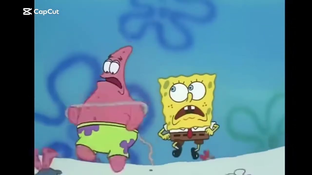 Patrick explodes for no reason and puts a bottle on his head