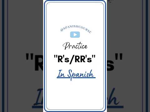 "R" in Spanish 🇪🇦 (vocabulary) #spanishcourse #rr #spanish