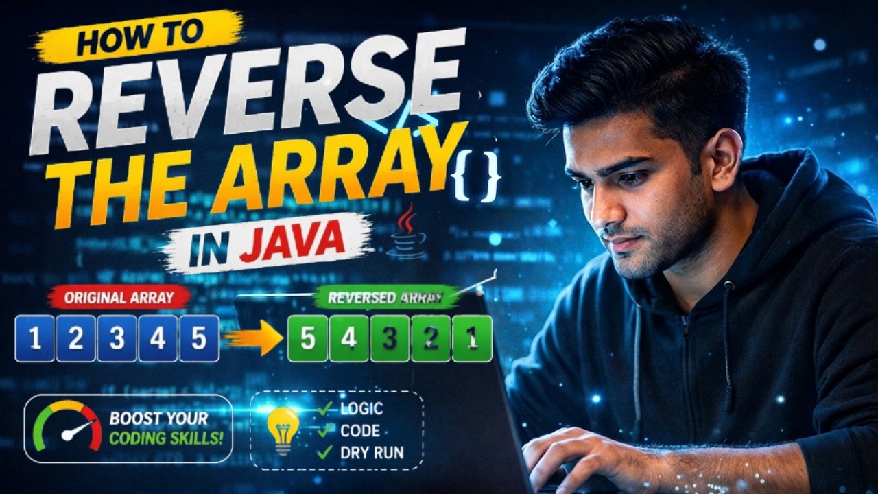 Reverse an Array in Java 🔥 | Easy Logic + Interview Question | Pryzen Coding School