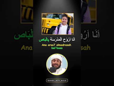 Let's Learn Arabic Together | I go to the school by bus #learnarabic #spokenarabic