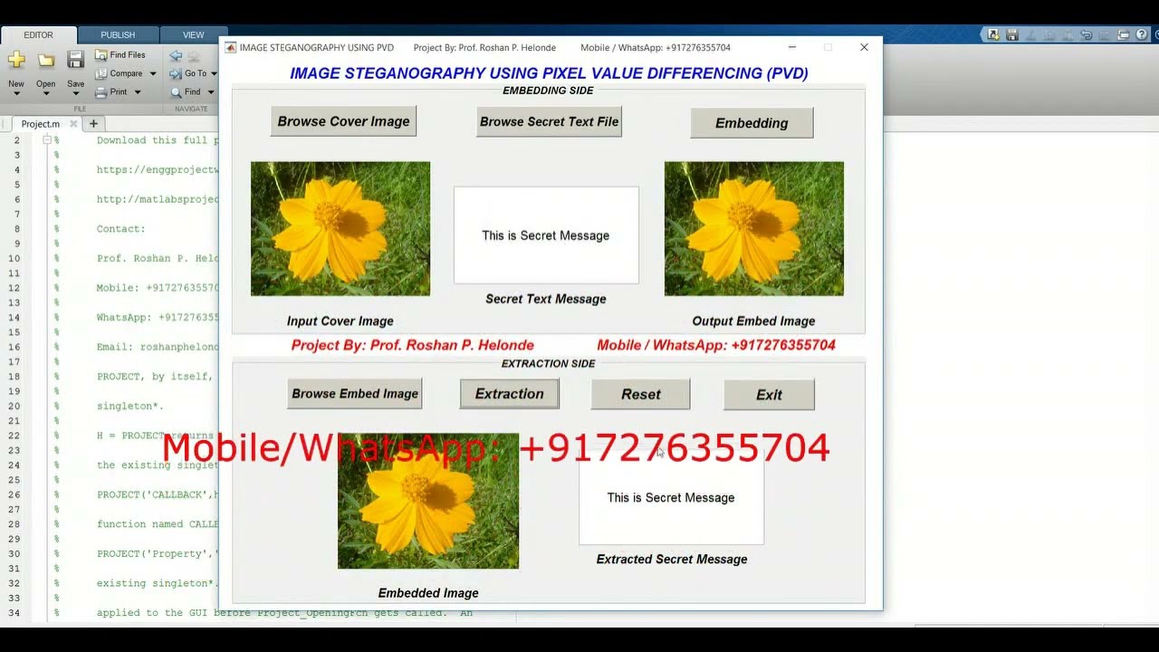 Image Steganography Using Pixel Value Differencing Matlab Project With Source Code