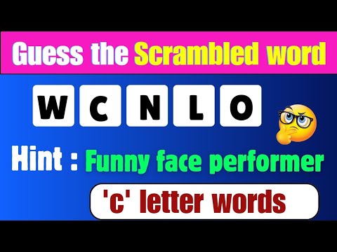 Guess the 5 letter scrambled words 🤔✅|C letter words Challenge|Word mystery