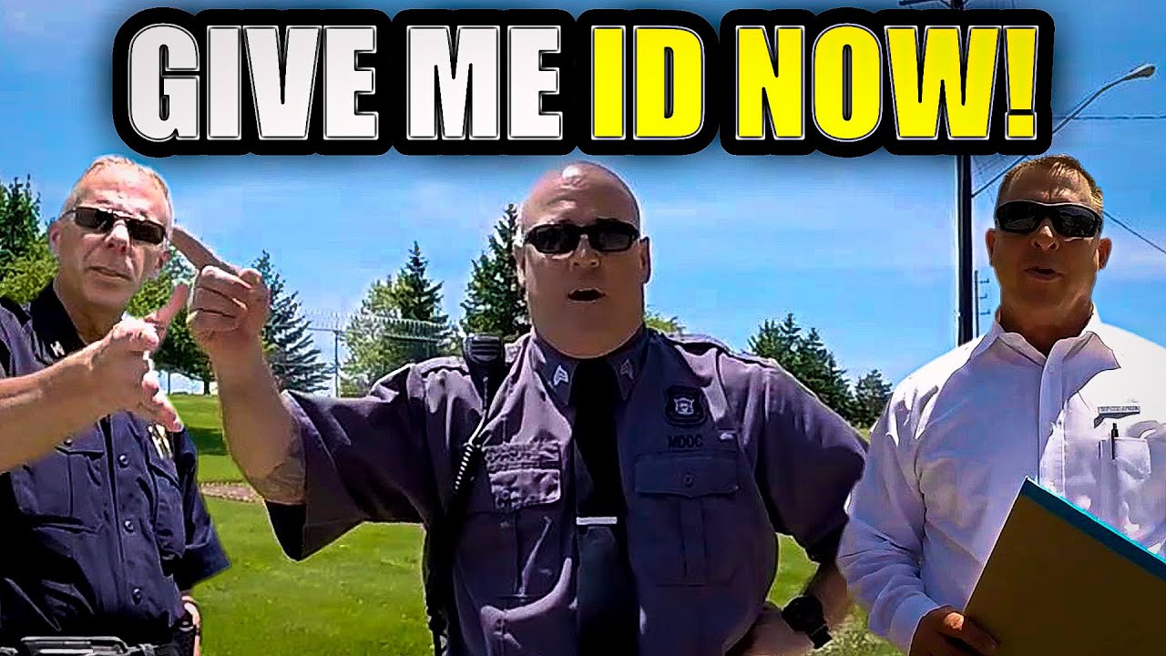 Prison Police Officers Make A BIG Mistake!! I.D. Refusal - First Amendment Audit FAIL