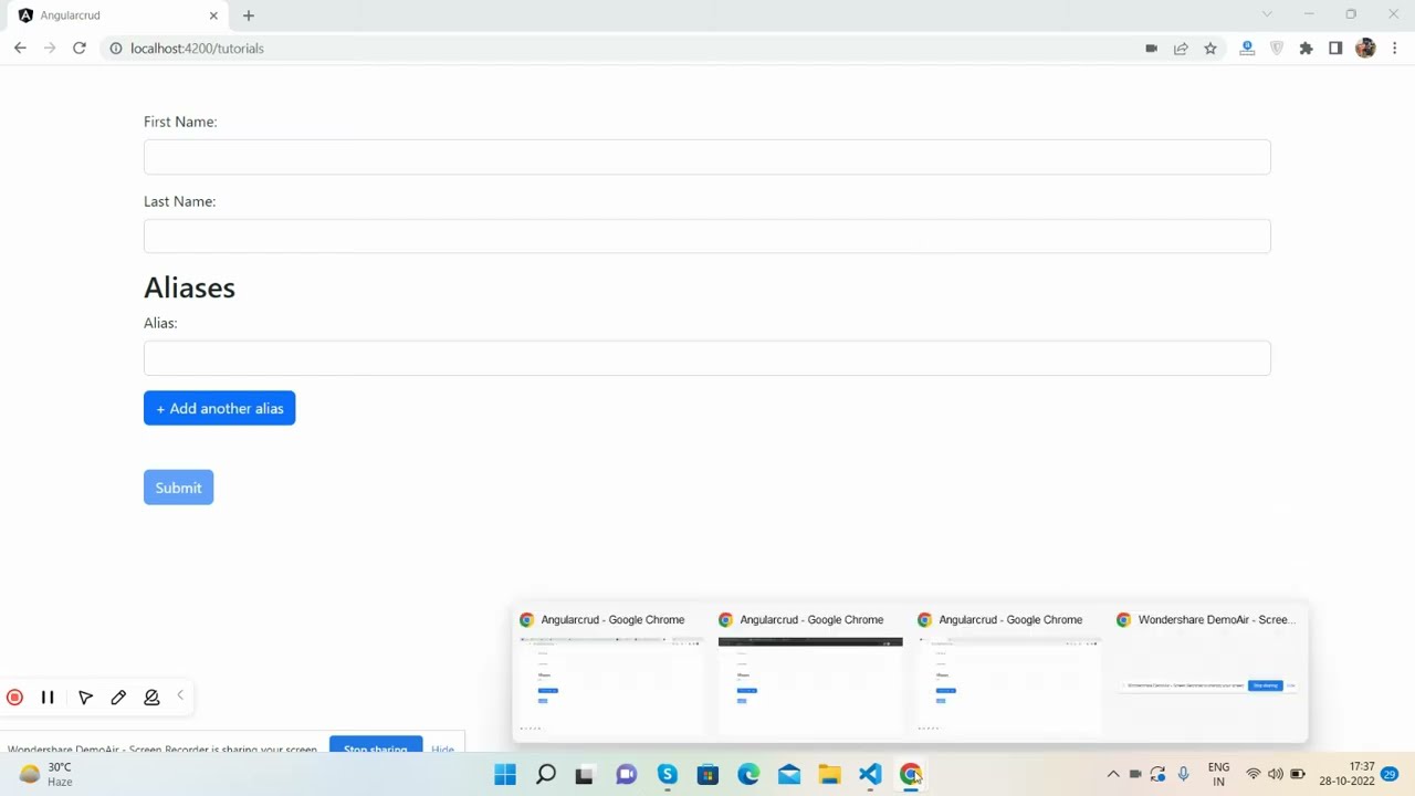 Angular 14 Appending Reactive Form Fields using FormArray