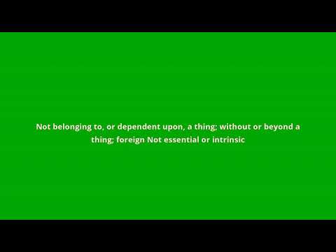 what is the meaning of extraneous
