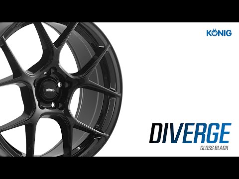 Diverge- Gloss Black | Konig Wheels