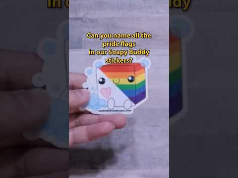 Can you name all 4 pride flag stickers? #shorts #soapfam #lgbtq #stickers #pridestickers