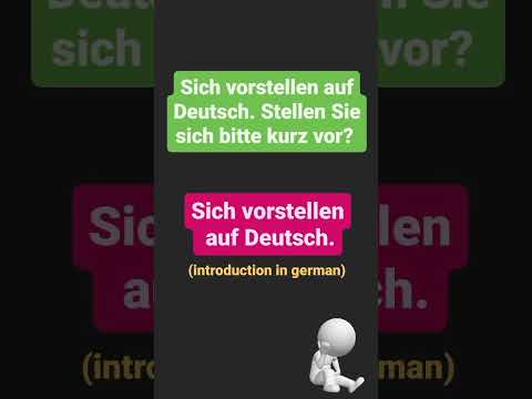 Sich VorstellenA1,A2#introduction#deutsch#learning#like#share#support#subscribe#video#yt#deutschland