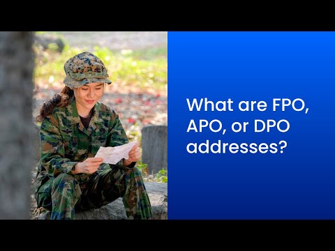 What are FPO, APO, or DPO addresses?