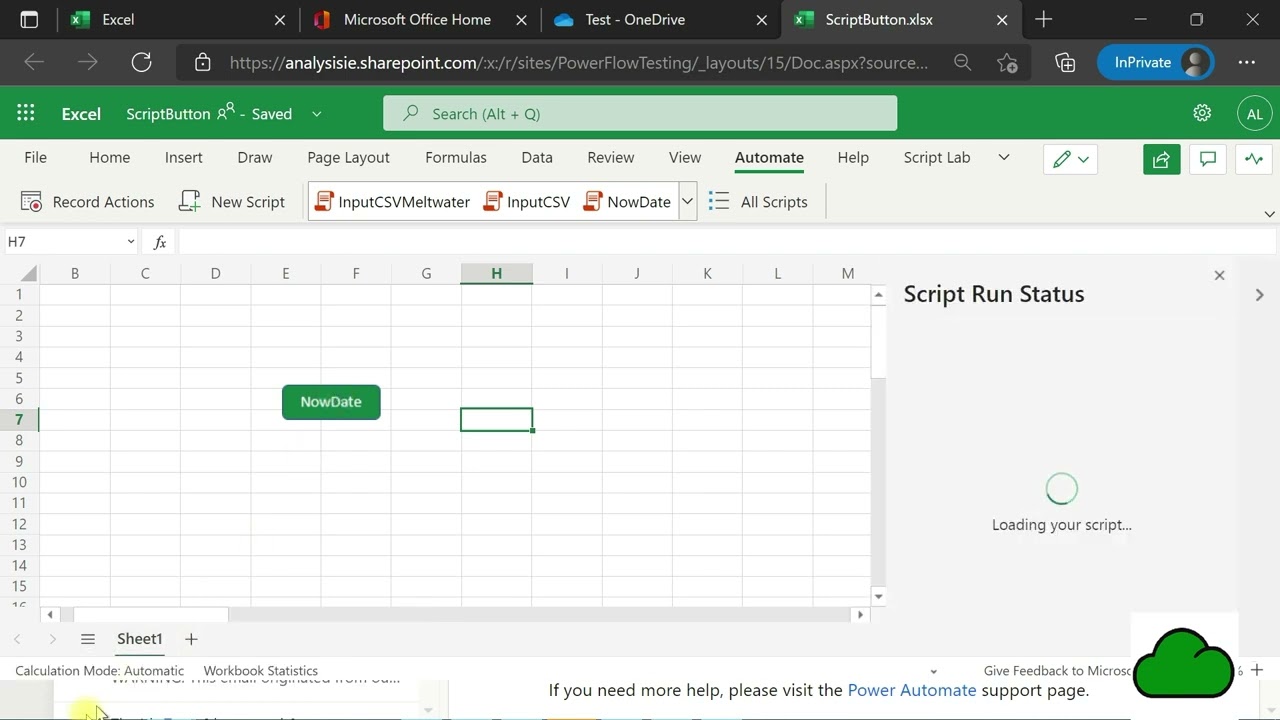 Office Scripts Button Demo