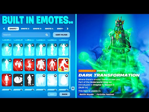 ALL 106 BUILT-IN EMOTES IN FORTNITE BATTLE ROYALE!