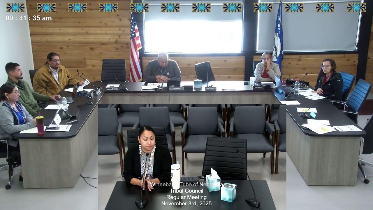 Winnebago Tribe of Nebraska - Tribal Council Regular Meeting at 9:00a.m. - 11-3-25