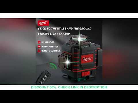 Milwaukee 4D 16 Lines Green Beam 360° Self-leveling Laser Levels Horizontal And Vertical Professiona