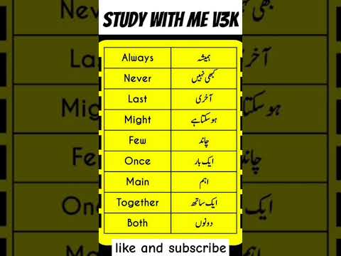 English words with urdu meaning remember all not skip #english #fillintheblank #englishtivi #sky