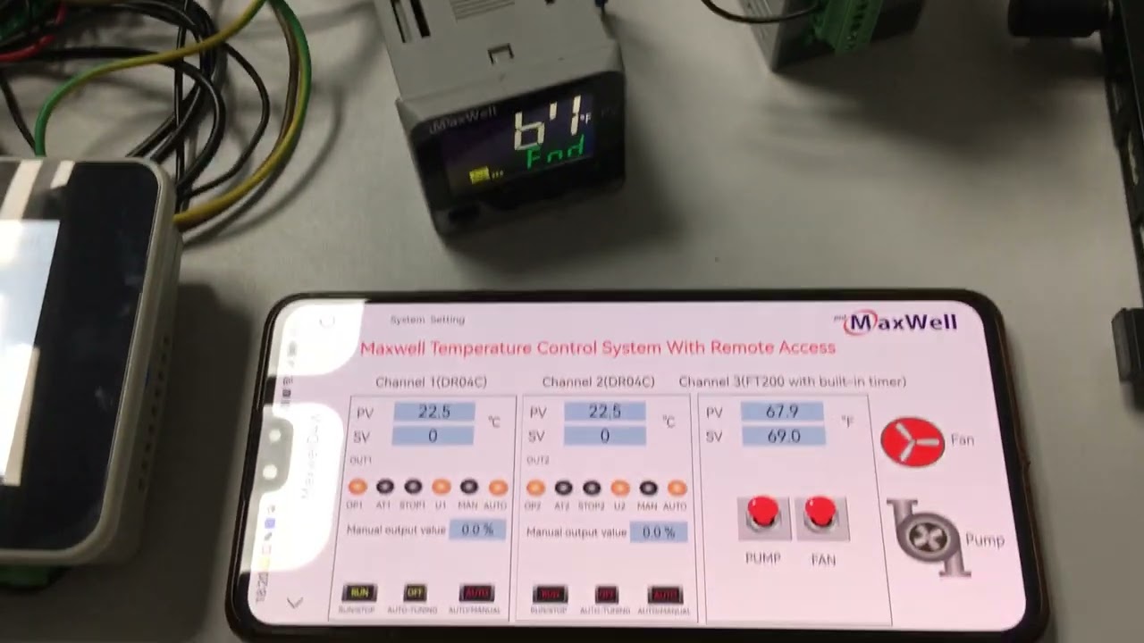 Temperature controller system with mobile and PC access, data logging function
