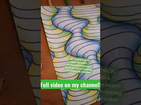 Op Art the easy way ✨️ #arteducation #teachingresources #art #drawing #opart #satisfying