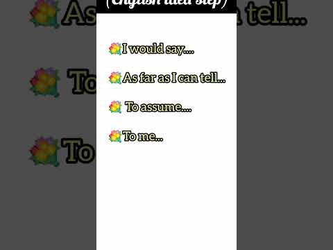 Other ways to say ( I think ) How to say other ways I think