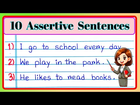 Assertive Sentence 10 examples || 10 Assertive Sentences in English || Assertive Sentence in English