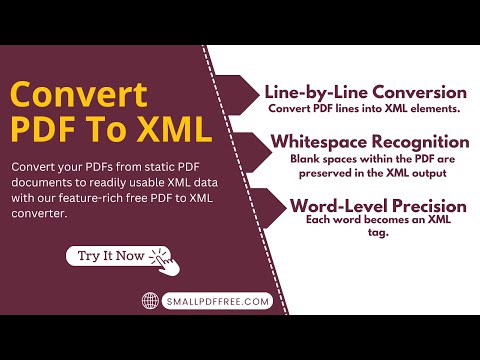 Convert PDF To XML For Free | Extract PDF data by line in XML Format with Free PDF to XML Converter