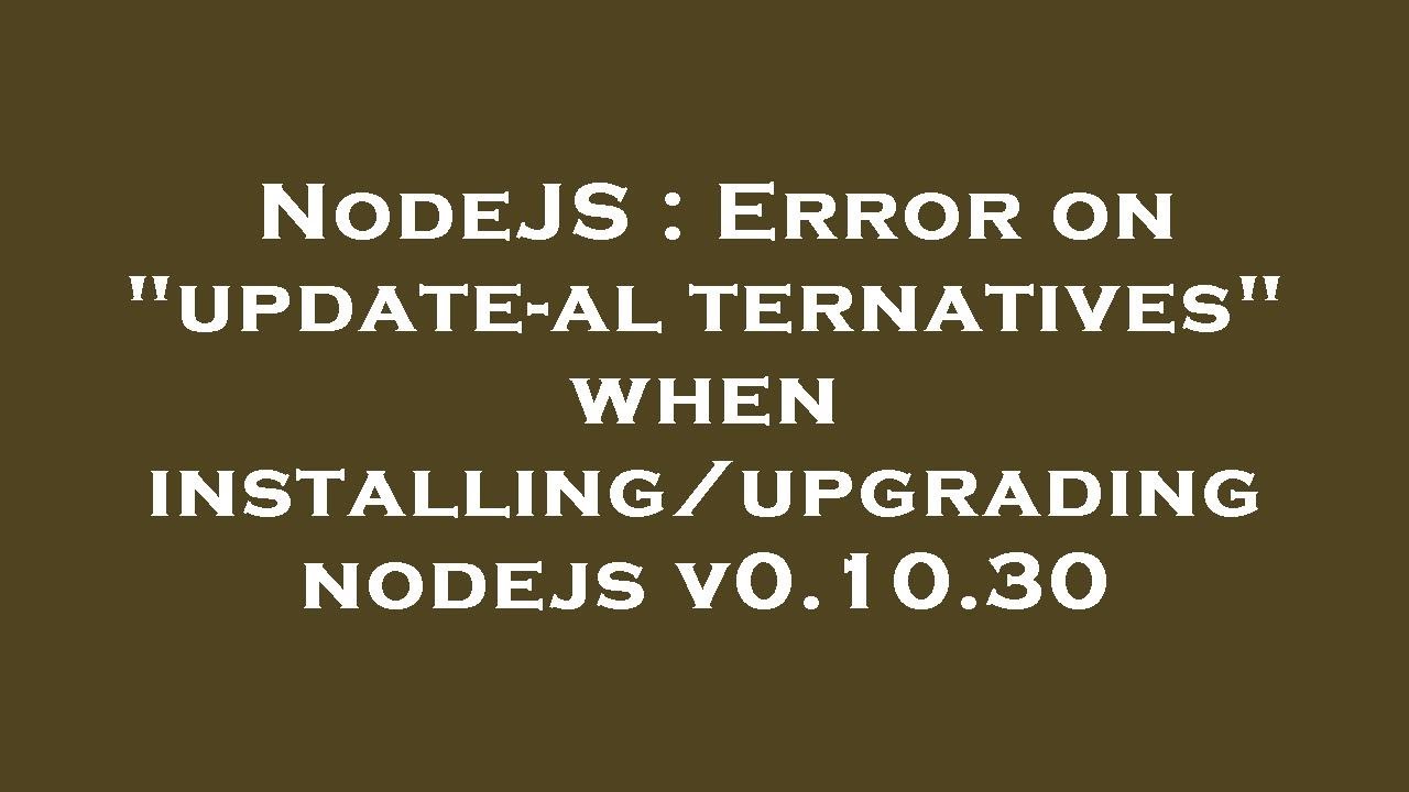NodeJS : Error on 