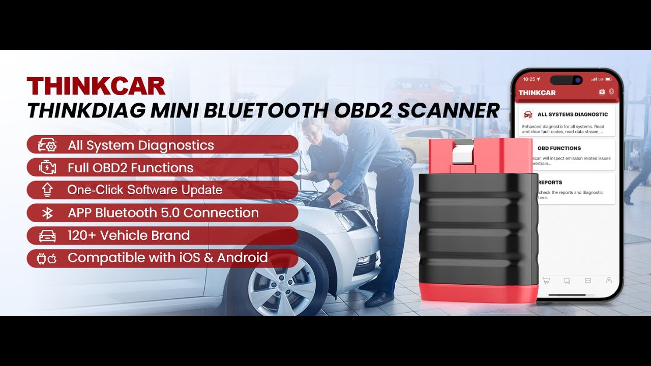THINKDIAG Mini OBD2 Scanner Diagnostic Tool Bluetooth