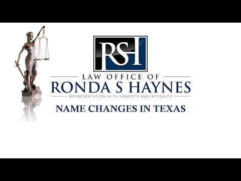 Attorney Ronda Haynes - Name Changes In Texas