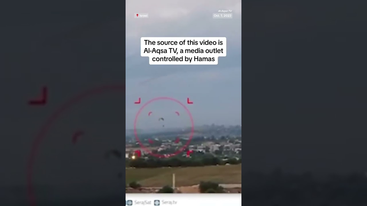 Video shows paragliders entering Israel during the initial Hamas attack