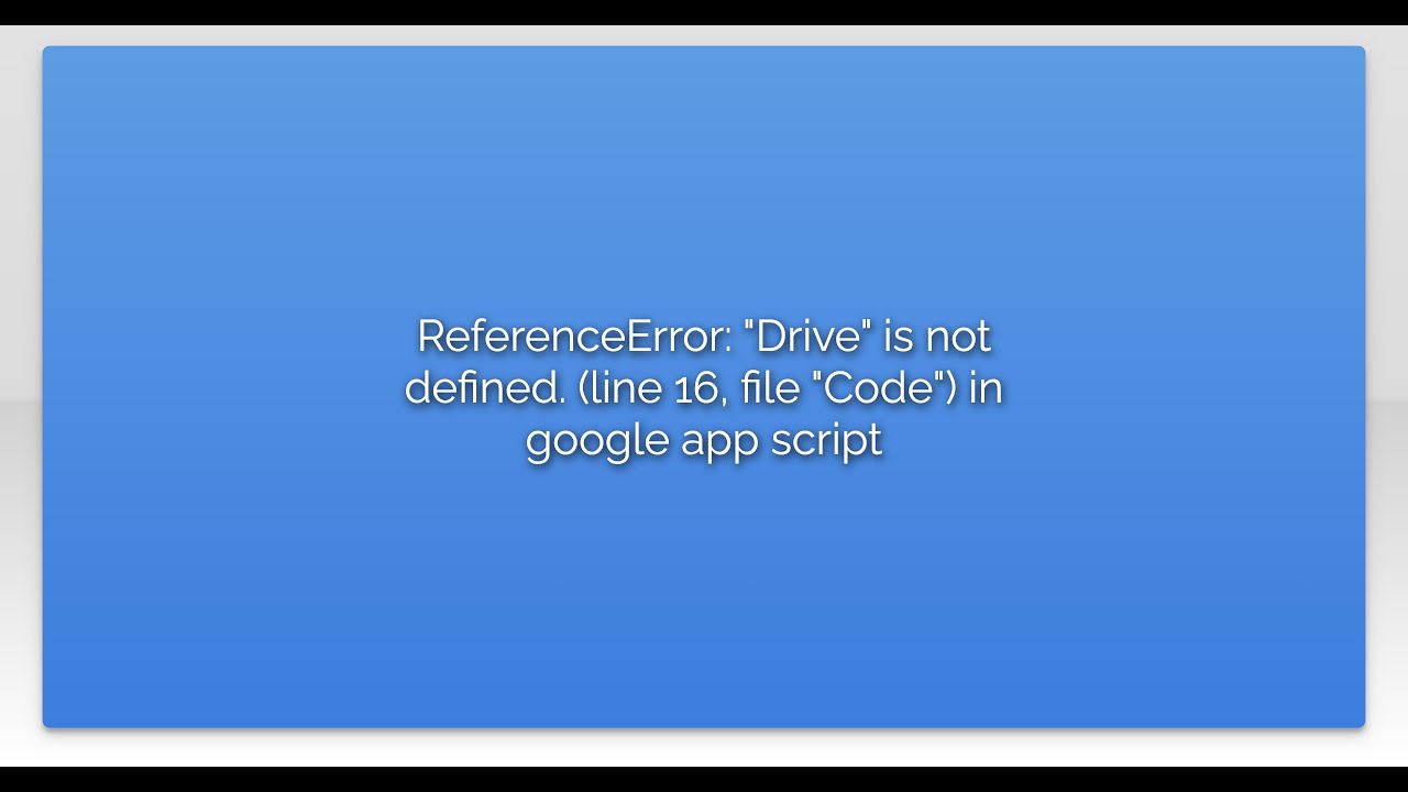 ReferenceError: 