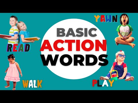 What are Action Words for Kindergarten | what is a Doing Word | Smiling Santa