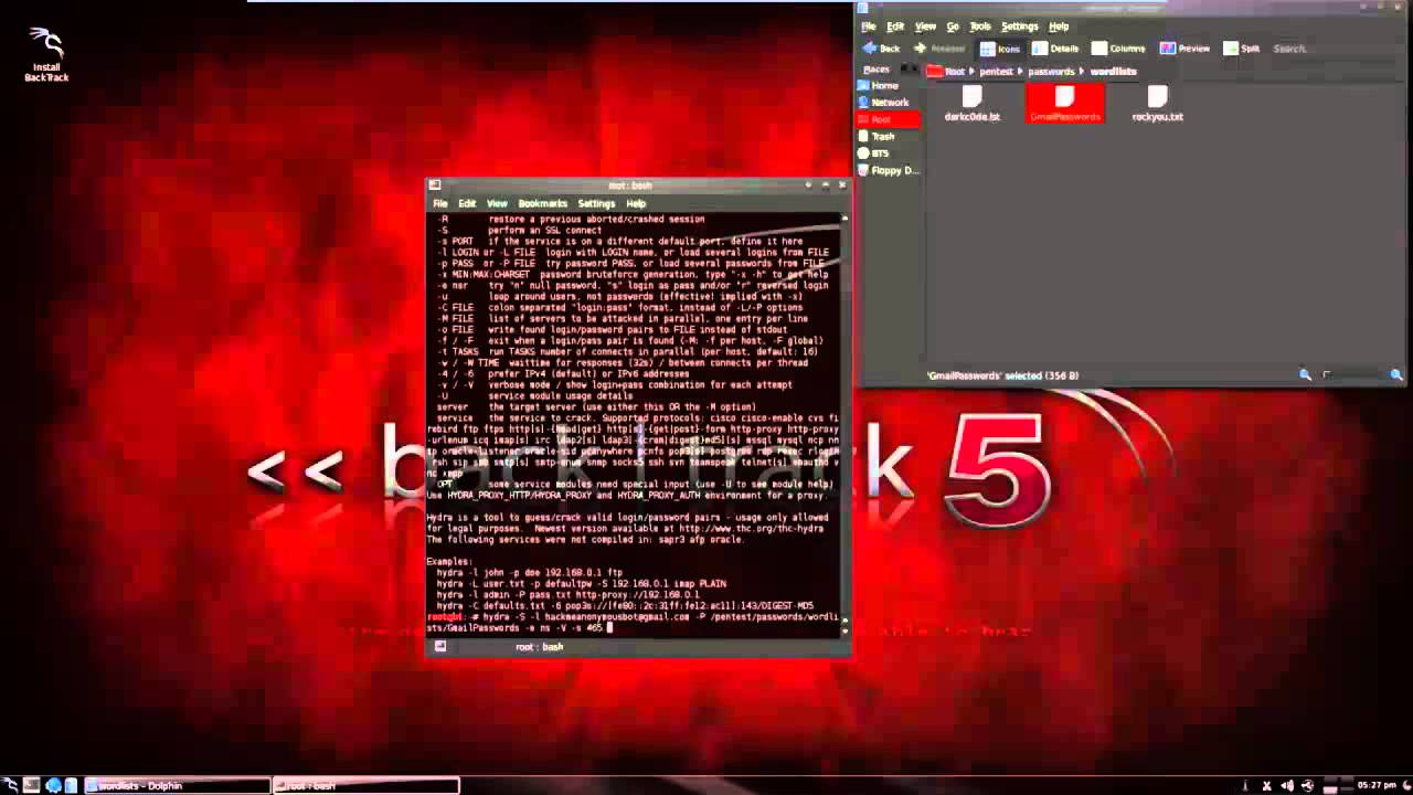 How To Crack Gmail Password Using Backtrack 5