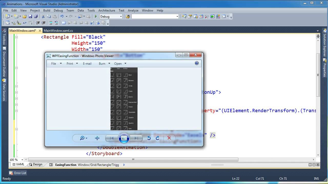 Adding easing functions to your animations in WPF