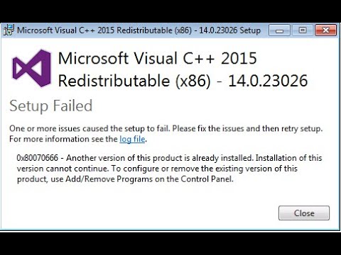 FIX: Error 0x80070666 when Installing Microsoft Visual C++ in Windows 10/8/7