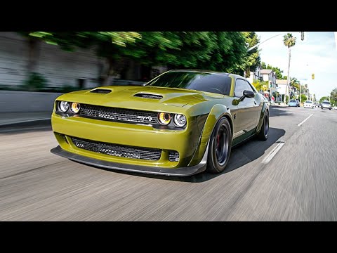 Dodge Challenger Super Stock "Mopar Tank" Flexes Army Green Wrap ...