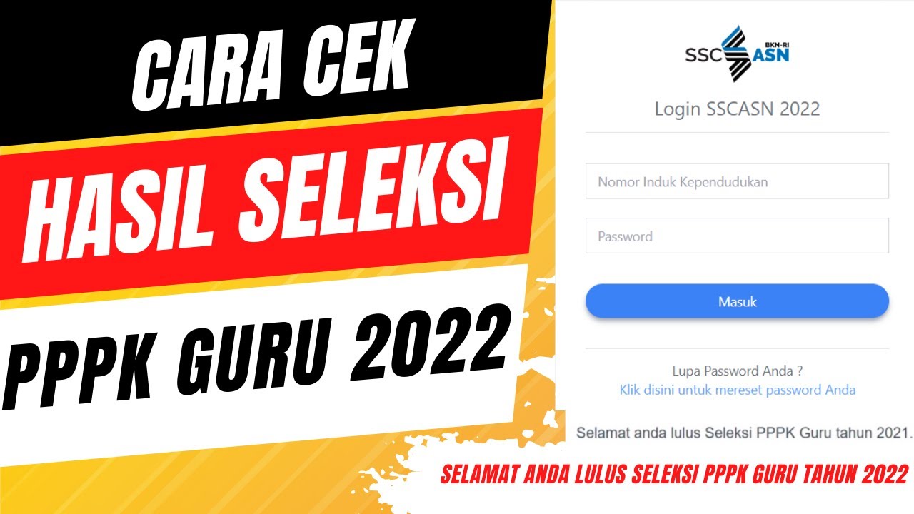 Cara cek Pengumuman Hasil Seleksi PPPK GURU 2022