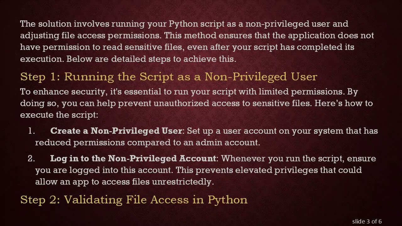Programmatically Stopping Apps from Accessing Sensitive Files: A Python Guide