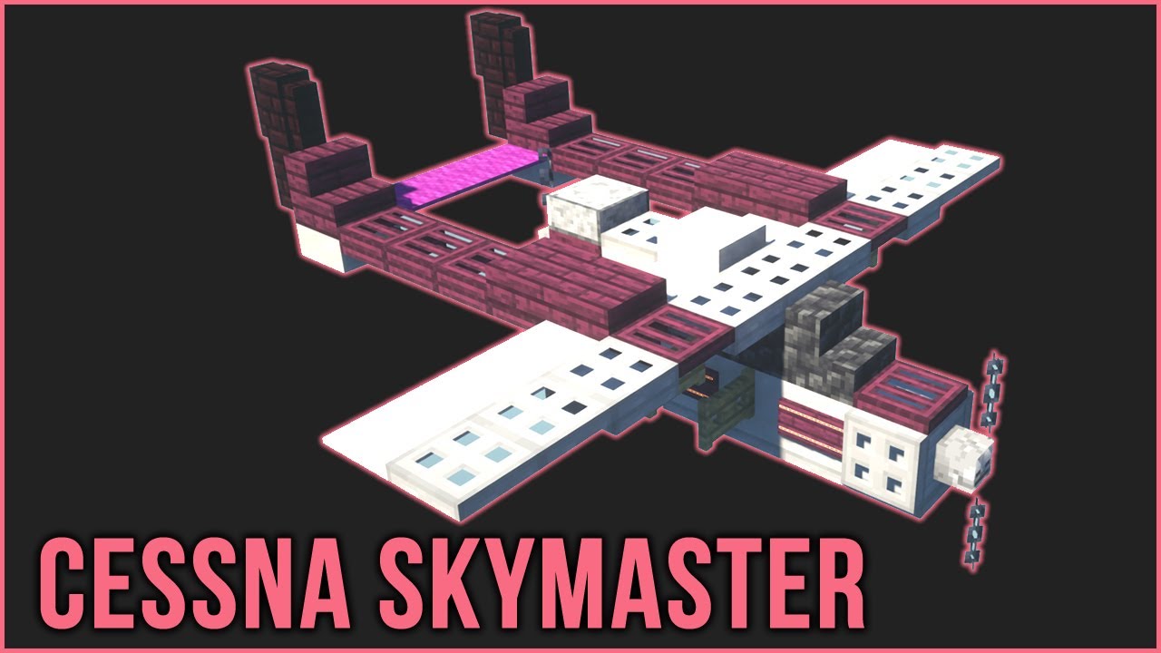 Minecraft Tutorial: How to Make a Cessna Skymaster